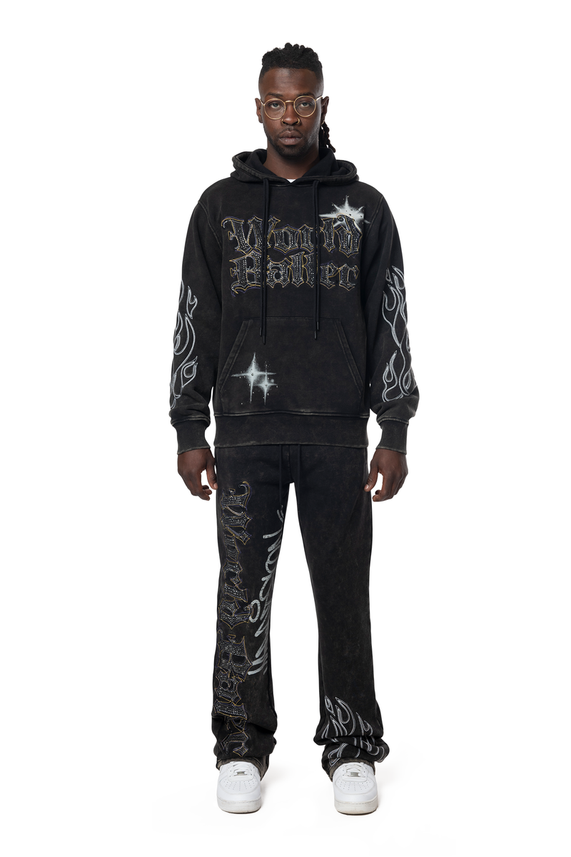 Smoke Rise - Rhinestone Dystopia Hoodie (Black) – Octane