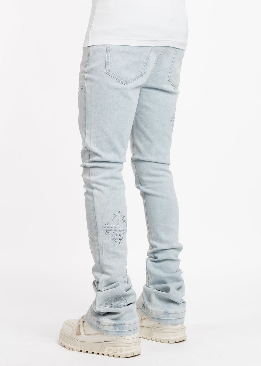 Guapi - Icon Embellished Stacked Jeans (Blue) – OCTANE