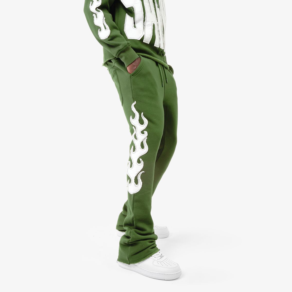 Flame Stack Pants - OLIVE – OCTANE